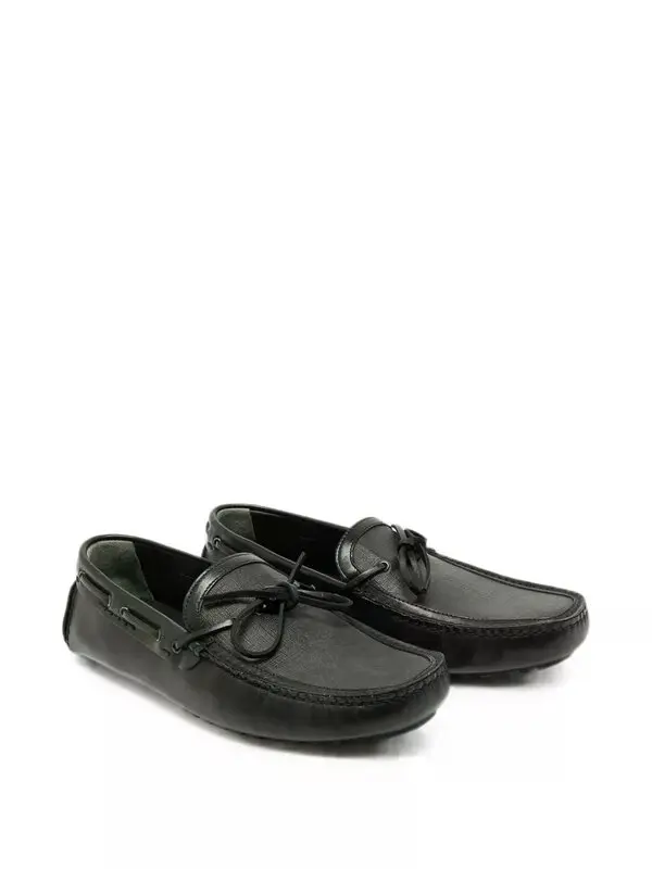 Fendi Zucca Leather Loafers