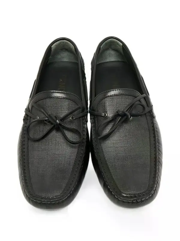 Fendi Zucca Leather Loafers
