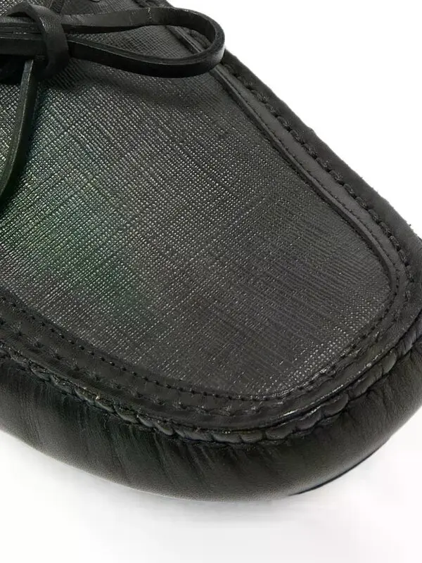 Fendi Zucca Leather Loafers