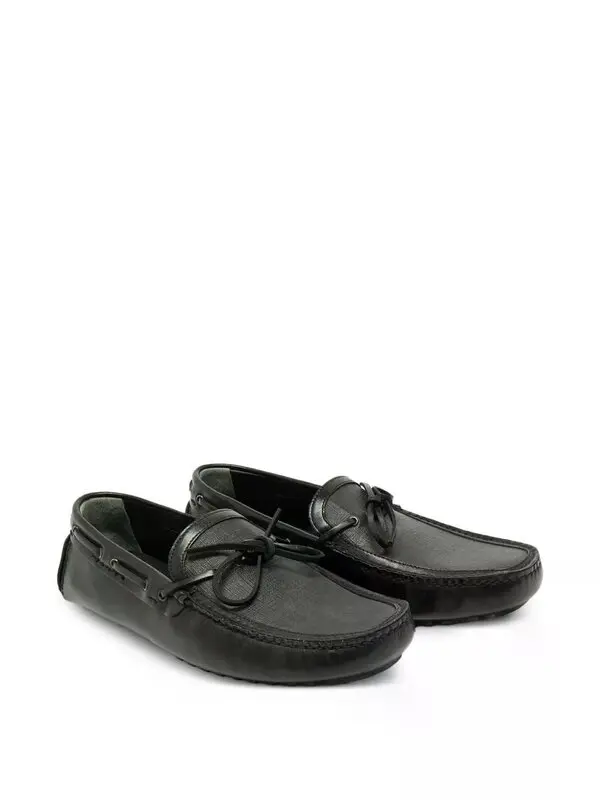Fendi Zucca Leather Loafers