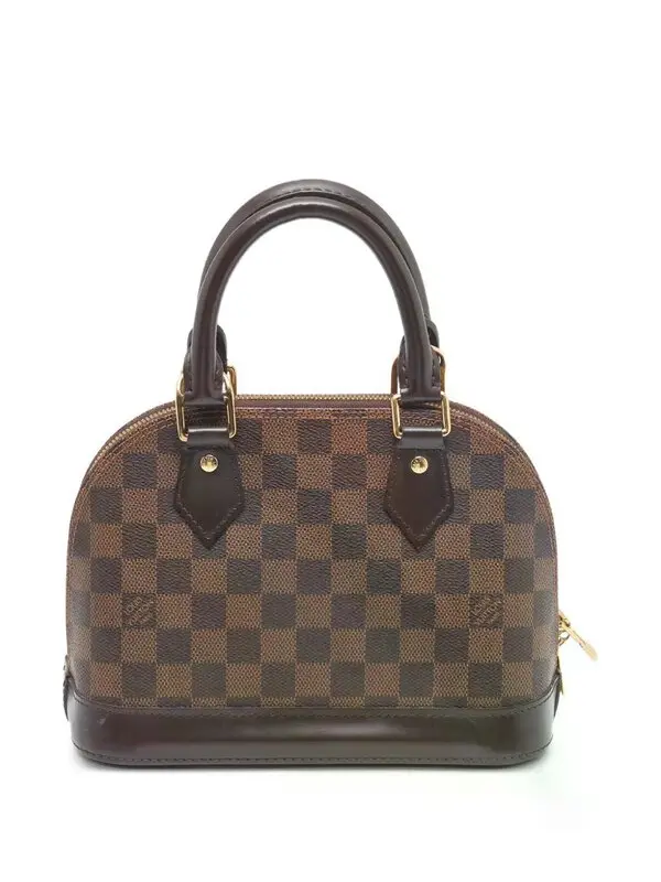 LOUIS VUITTON Bb Alma Damier Ébène Tote Bag - Brown