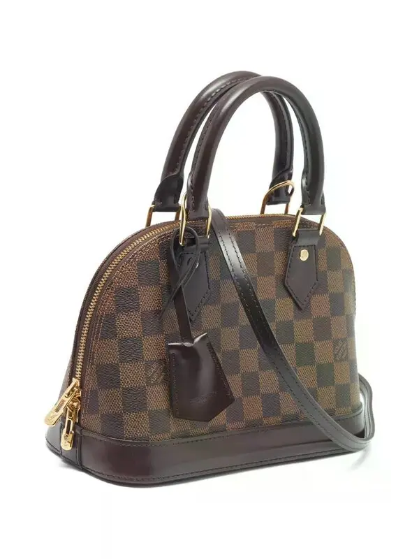 LOUIS VUITTON Bb Alma Damier Ébène Tote Bag - Brown