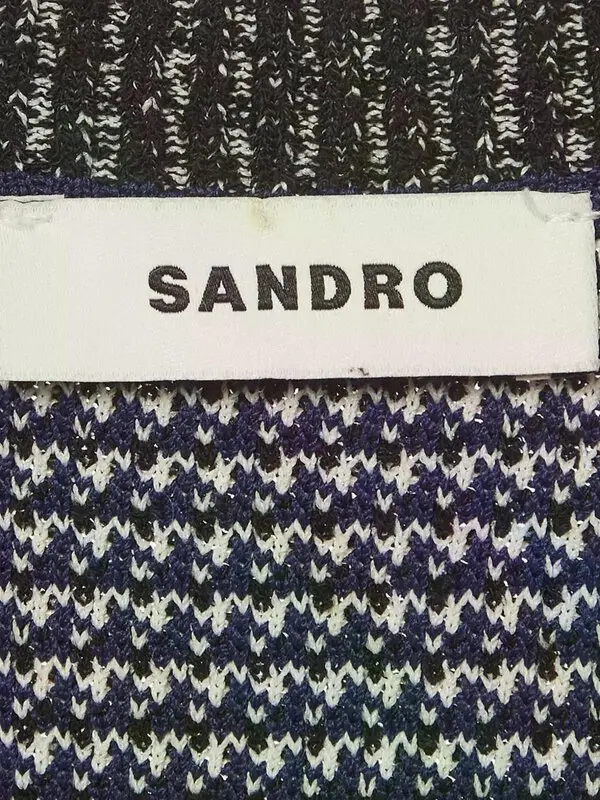 Sandro V-neck Knitted Midi Dress