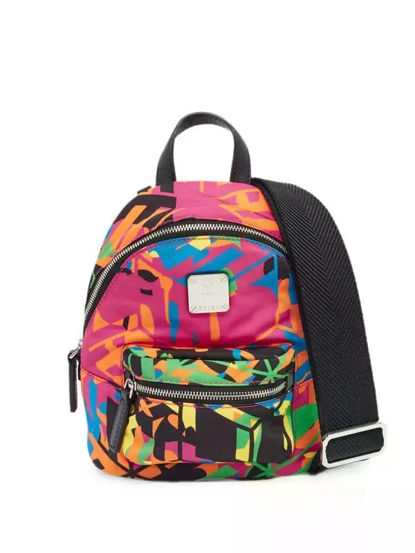 Mcm Stark Cubic Camouflage Crossbody Bag - Pink