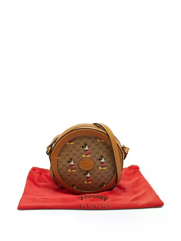 Gucci X Disney Mickey Mouse Micro Gg Supreme Cross Body Bag - Brown
