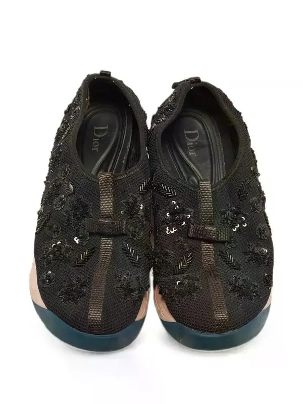 Dior Fusion Crystal Embellished Sneakers - Black