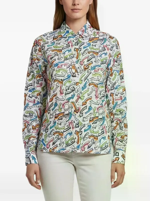 Miu Miu Arrow Print Shirt - White