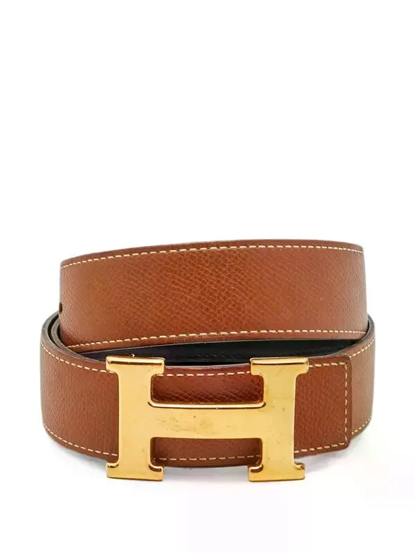 Hermès 1996 H Reversible Leather Belt