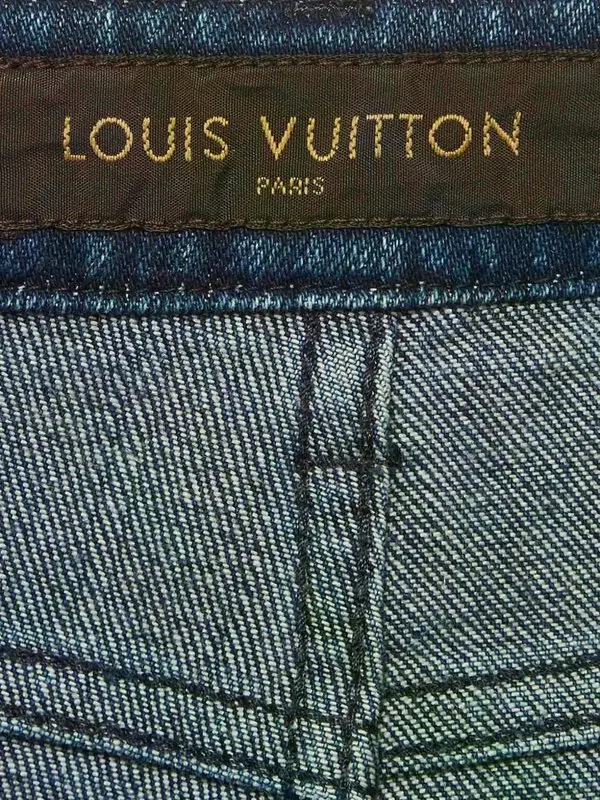 LOUIS VUITTON Monogram Straight-leg Cropped Jeans