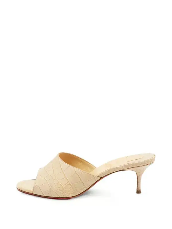 CHRISTIAN LOUBOUTIN Me Dolly Leather Heeled Sandals - Neutrals