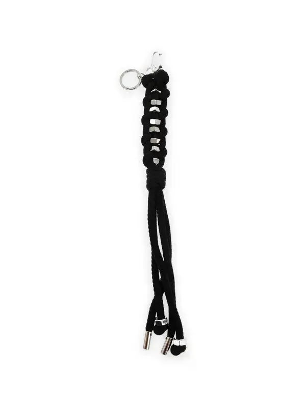 Dsquared2 Braided Keyring With Metal Details - Black