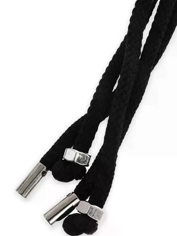 Dsquared2 Braided Keyring With Metal Details - Black
