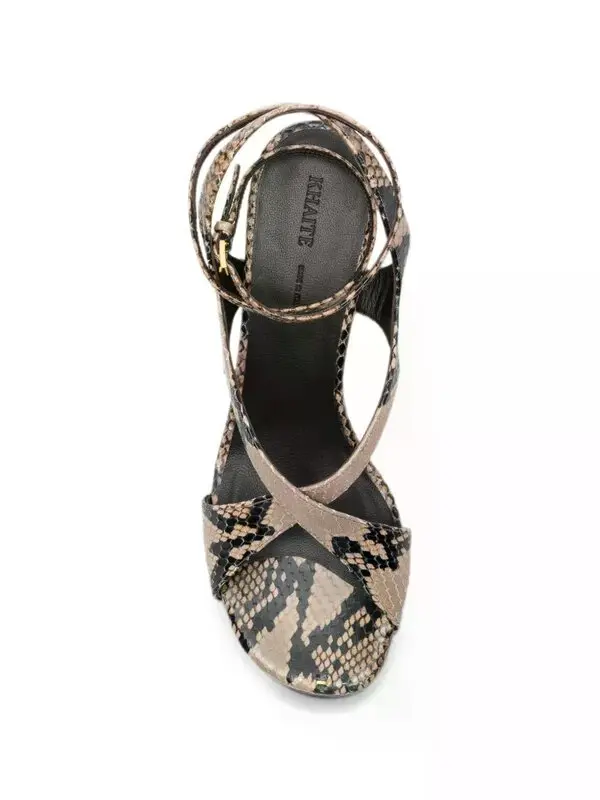 Khaite Snakeskin-effect Sandals