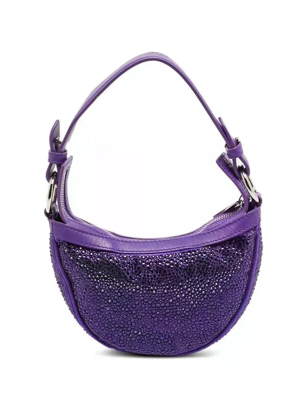 Versace Repeat Medusa Crystal Shoulder Bag - Purple