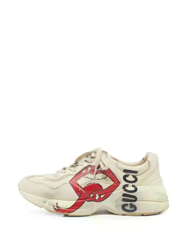 Gucci Rhyton Logo-print Sneakers - Neutrals
