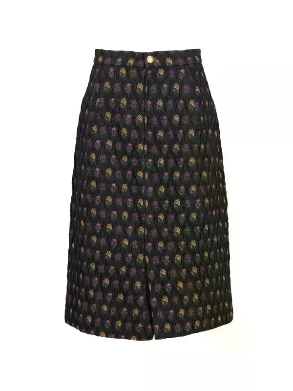 Valentino Garavani Floral Print Pencil Midi Skirt