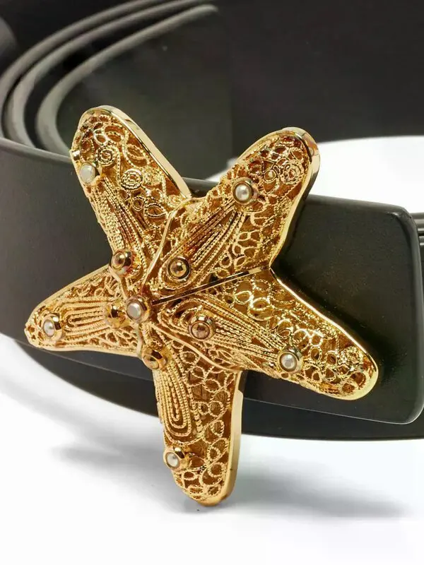 Dior Starfish Buckle Leather Belt
