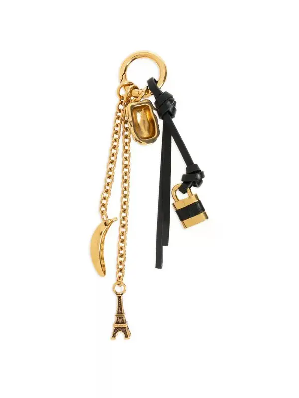 Chloé Charm-detail Leather Keychain - Gold