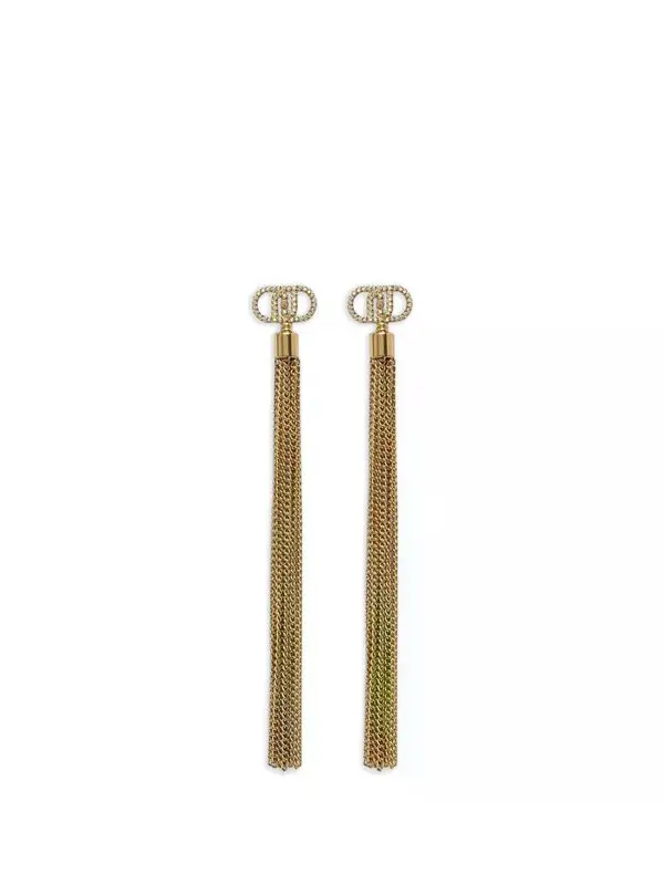 Liu Jo Crystal-embellished Chain-fringe Drop Earrings - Gold