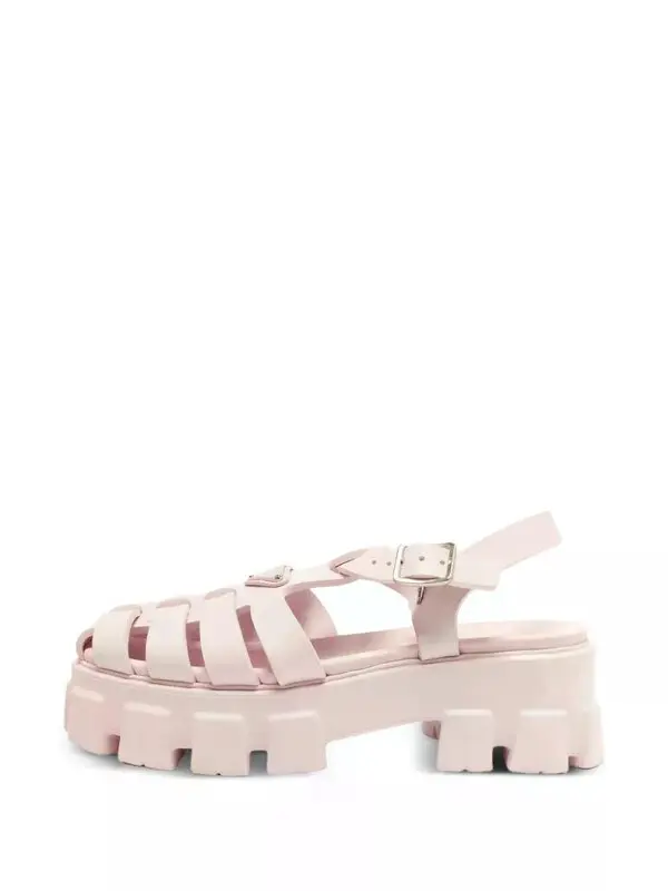 Prada Monolith Slingback Sandals - Pink