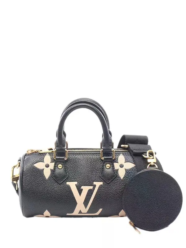 LOUIS VUITTON 2021-2026 Bicolor Monogram Empreinte Giant Papillon Bb Satchel