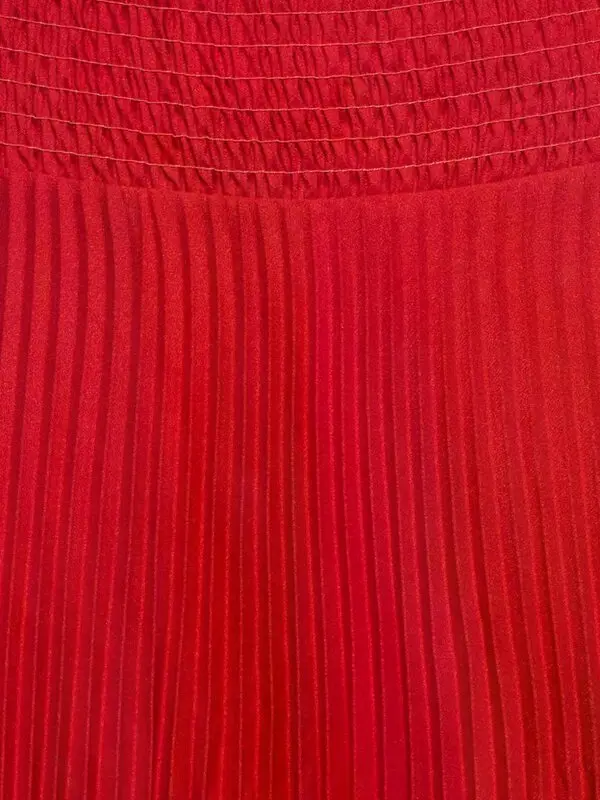 Prada Plissé Smocked-waist Midi Skirt