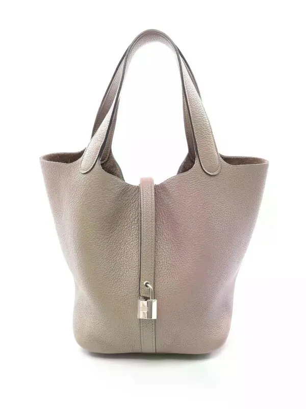 Hermès Clemence Picotin Lock 22 Handbag - Neutrals
