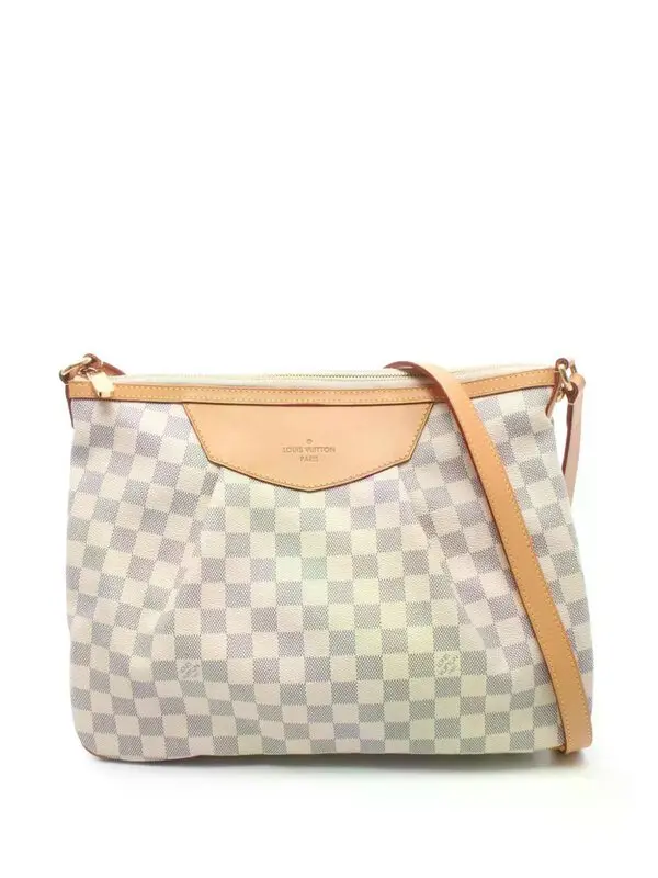 LOUIS VUITTON Damier Azur Siracusa Mm Crossbody Bag - White