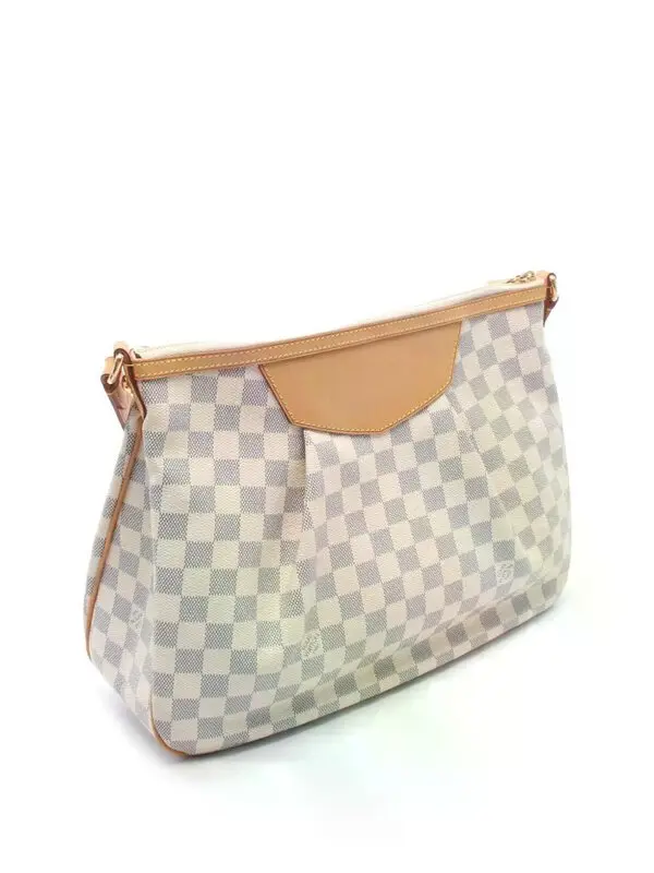 LOUIS VUITTON Damier Azur Siracusa Mm Crossbody Bag - White