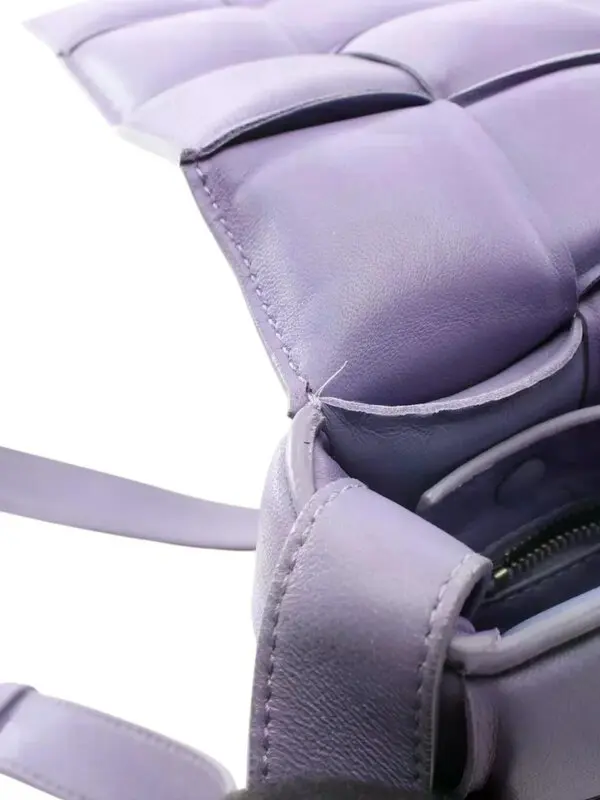 Bottega Veneta Nappa Intrecciato Padded Cassette Crossbody Bag - Purple