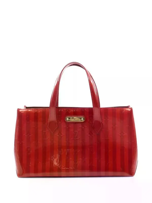 LOUIS VUITTON 2011 Vernis Rayures Wilshire Pm Handbag