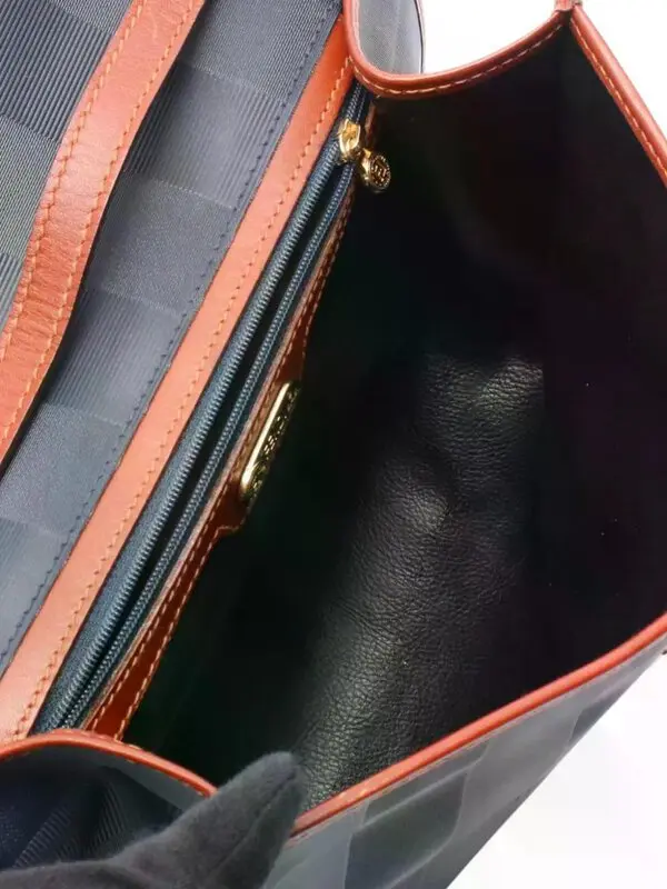 Fendi Pequin Coated Canvas Crossbody Bag