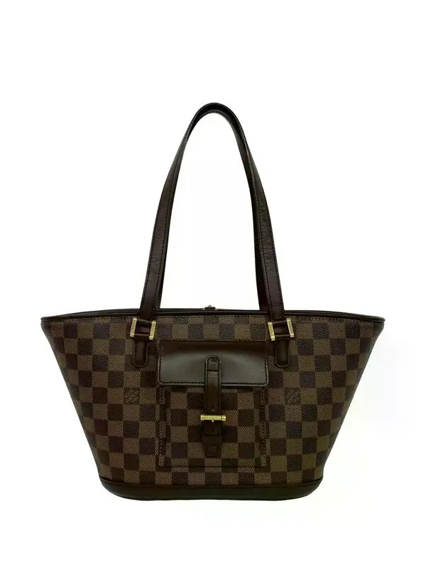 LOUIS VUITTON 2003 Damier Ebene Manosque Pm Shoulder Bag