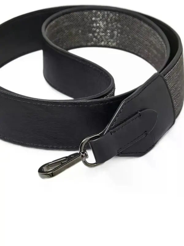 Brunello Cucinelli Leather Bag Strap - Black