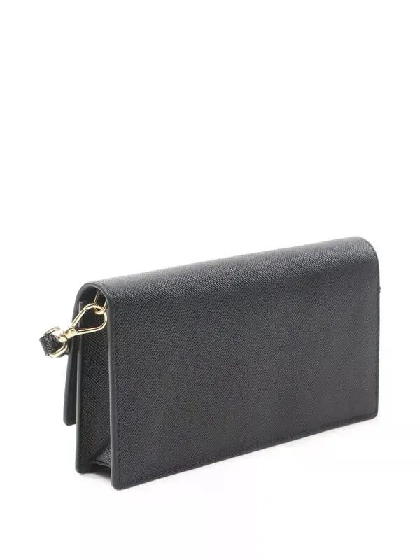 Prada 2010-2026 Saffiano Clutch On Strap Crossbody Bag