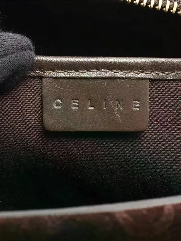 Celine 20th Century C Macadam Suede Handbag