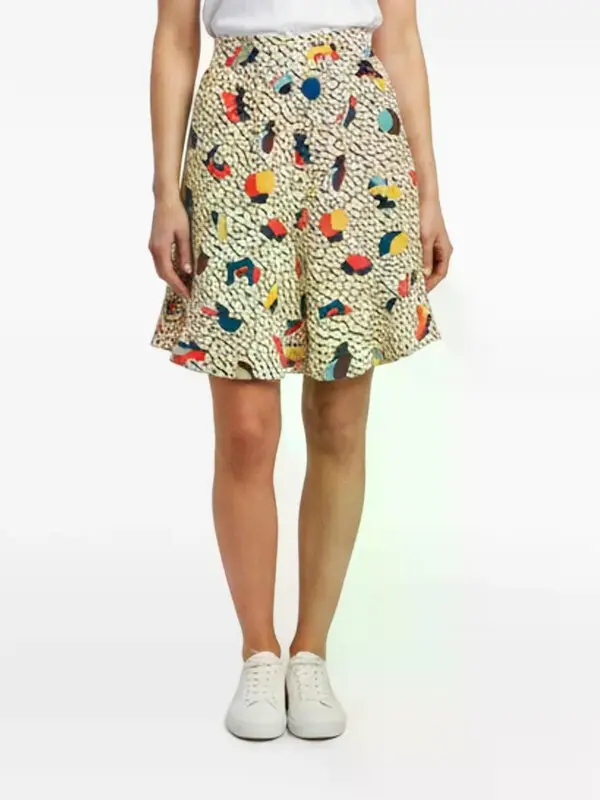 Chloé Abstract-print Silk Shorts