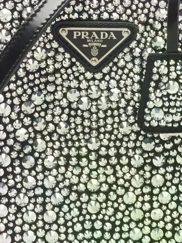 Prada Panier Crystal-embellished Handbag