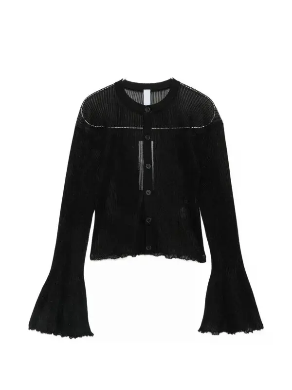 CFCL Hypha Lucent Glitter Flared-sleeve Cardigan