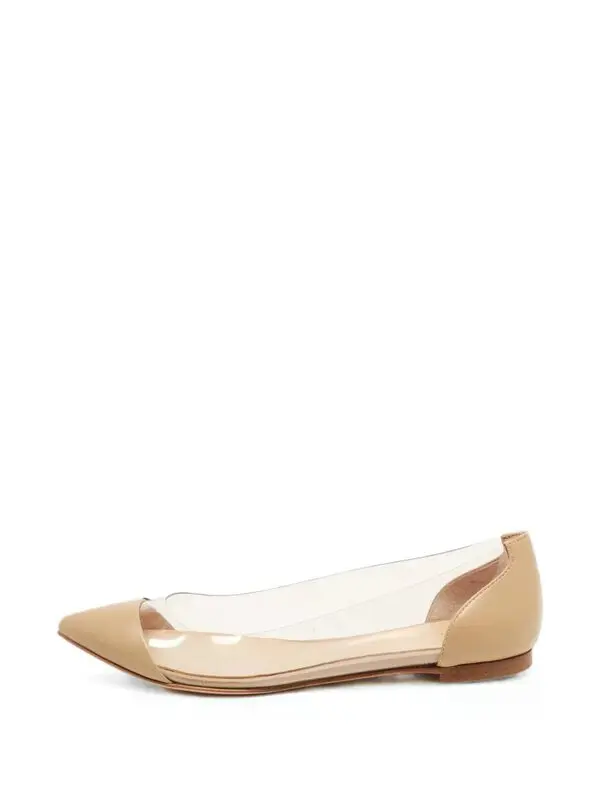 GIANVITO ROSSI Plexi Transparent Ballet Flats