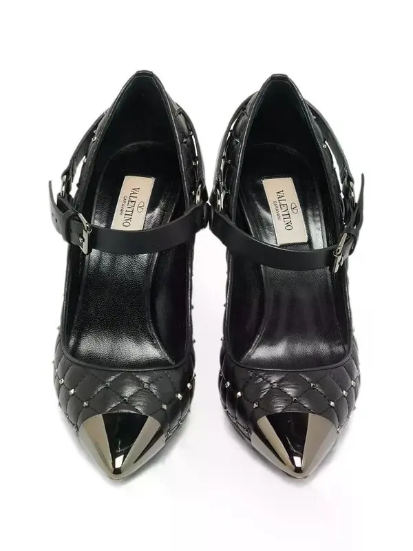 Valentino Garavani Rockstud Quilted Leather Heeled Pumps
