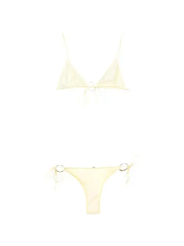 Oseree Ring Detail Bikini - Yellow
