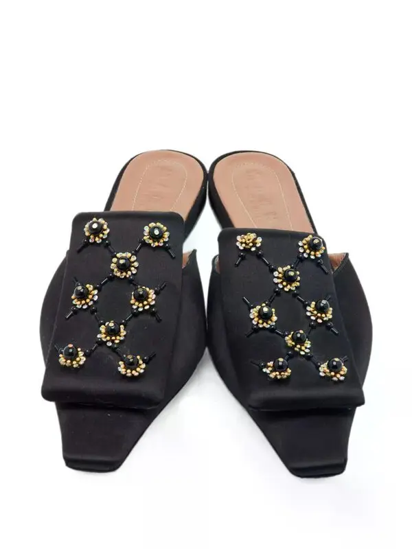 Marni Embellished Pointed-toe Mules
