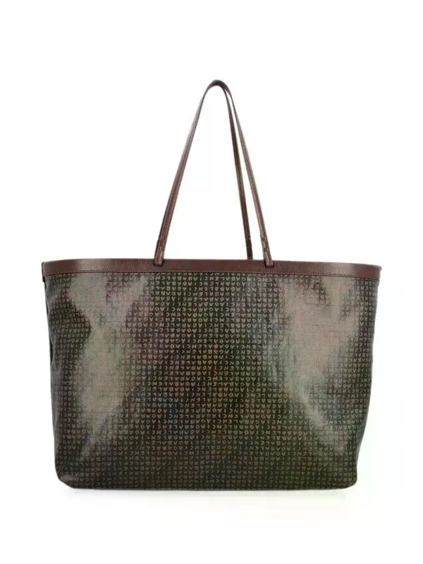 Balenciaga Logo-print Leather-trim Tote Bag
