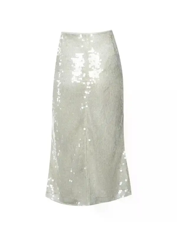 Stella McCartney Sequined Mesh Midi Skirt