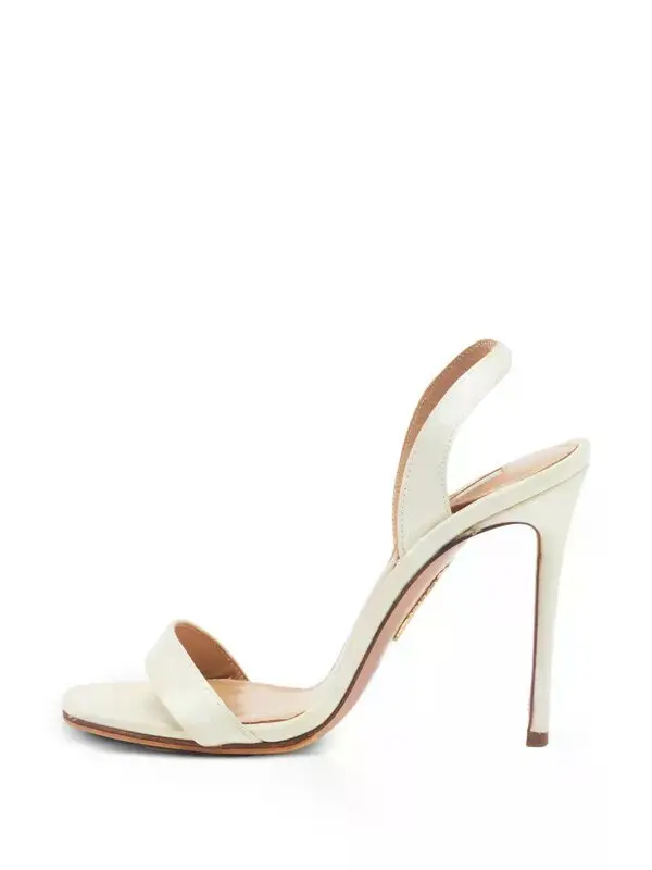 AQUAZZURA So Nude Slingback Stiletto Sandals - White