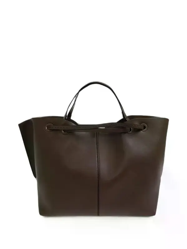 Max Mara Double Nappa Leather Tote Bag - Brown