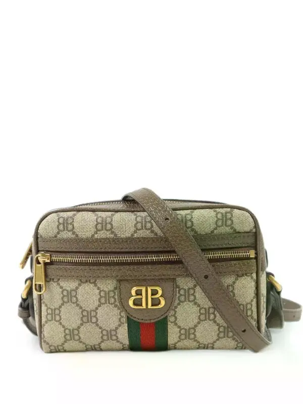 Balenciaga X Gucci The Hacker Project Bb Monogram Shoulder Bag