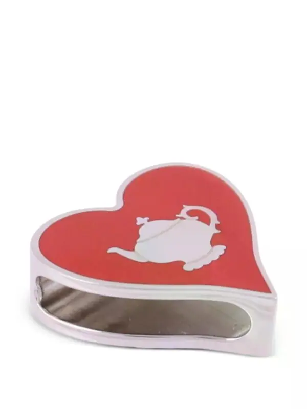 Hermès Enamel Heart Teapot Charm