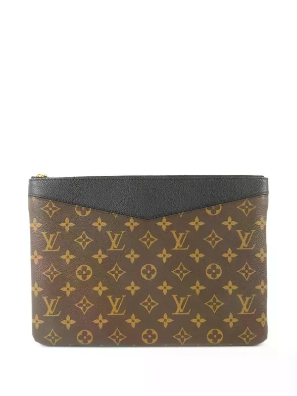 LOUIS VUITTON Monogram Clutch Bag - Brown